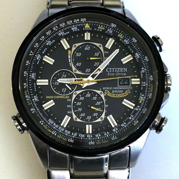 CITIZEN ECO-DRIVE BLUE ANGELS World Chronograph WR200 Watch H800 ...