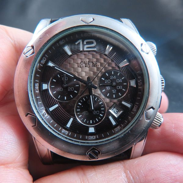 All Steel Guess Chronograph 24 Hours Quartz Men Watch | WatchCharts ...