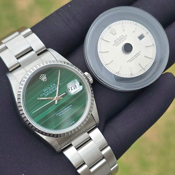 CUSTOM DIAL ROLEX DATEJUST DATE JUST 16220 A SERIAL 1999 – WATCH ONLY ...