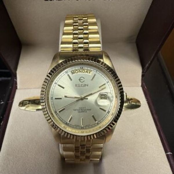Brand New ELGIN â Presidentialâ Day Date Never Worn Cool Looking Watch ...