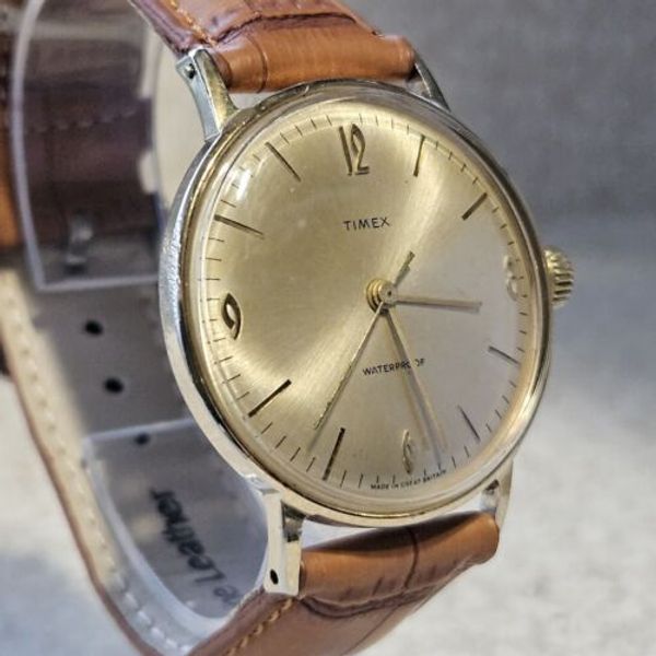 Timex (Marlin) Mens Watch Vintage Hand-Wind 33mm dia Working Made in GB ...