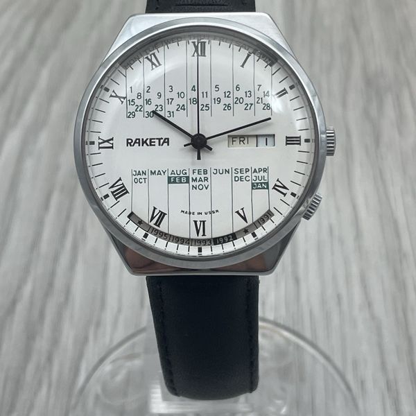 NOS!!! USSR Soviet Watch Raketa College Perpetual Multi Year Calendar | WatchCharts Marketplace