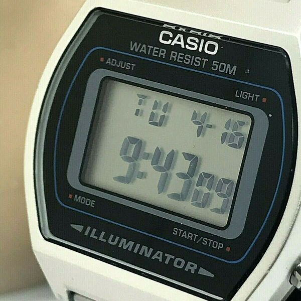 Casio 3294 Men's Silver Tone Digital Retro Stainless Steel Watch B640WD ...