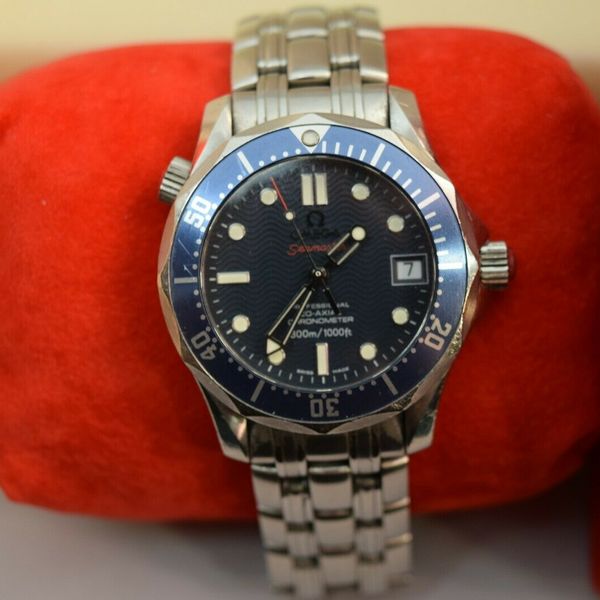 Omega Seamaster Blue Wave Dial Steel Watch - C2 | WatchCharts Marketplace