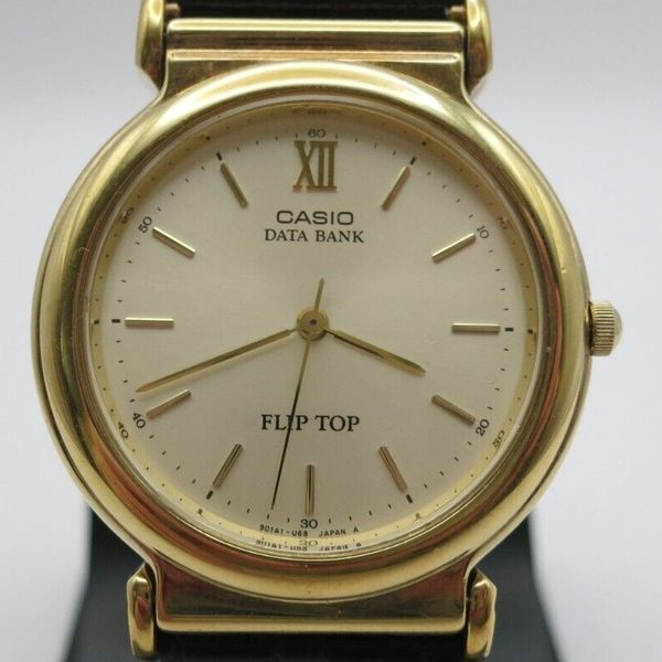 Vintage Casio Data Bank Flip Top Quartz Watch - IA-1000 - New Battery ...