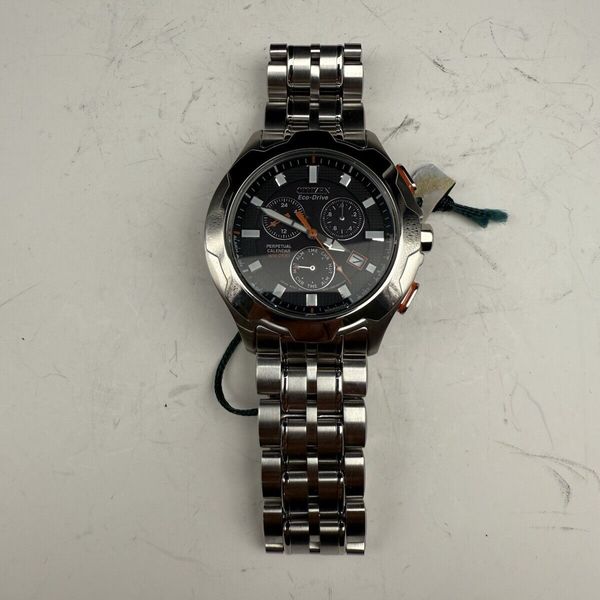 Stainless Citizen Eco Drive Perpetual Calendar Chronograph For Repair ...