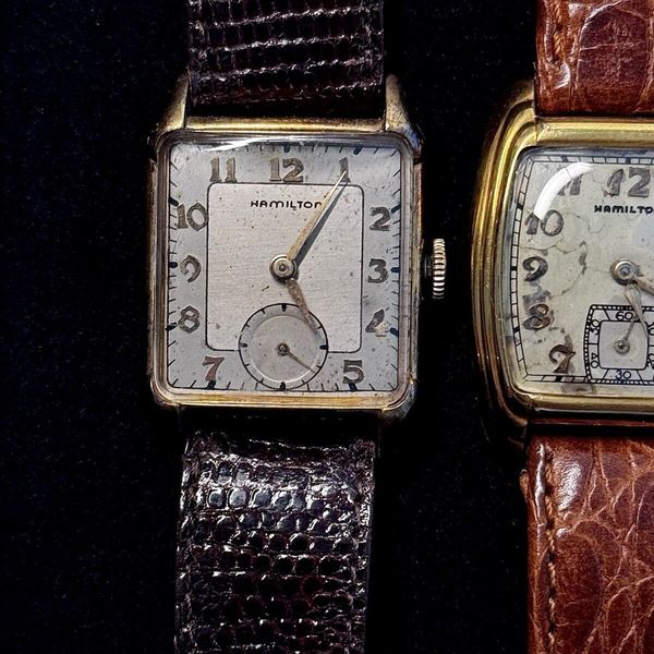 Vintage Hamilton Watch Lot of 6 Tank MCM Round Gold Filled PARTS REPAIR ...