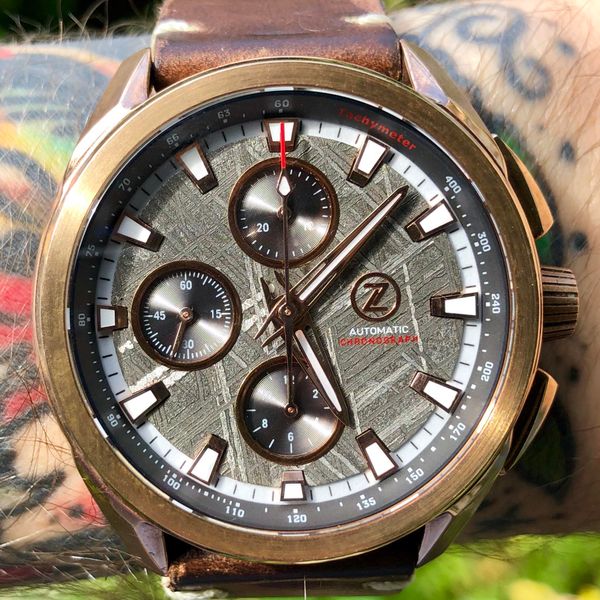 [WTS] Zelos ZX-6 Bronze Chronograph - Meteorite Dial - Full Kit with ...