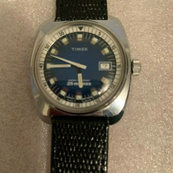 Vintage 1974 Timex Diver Style Model 27671 / 02574 Mens Mechanical ...