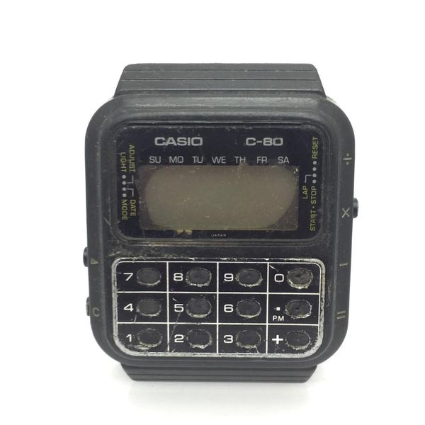 Casio C-80 Calculator 133 Vintage Menâ s Watch For Parts MUR556BAS1 ...
