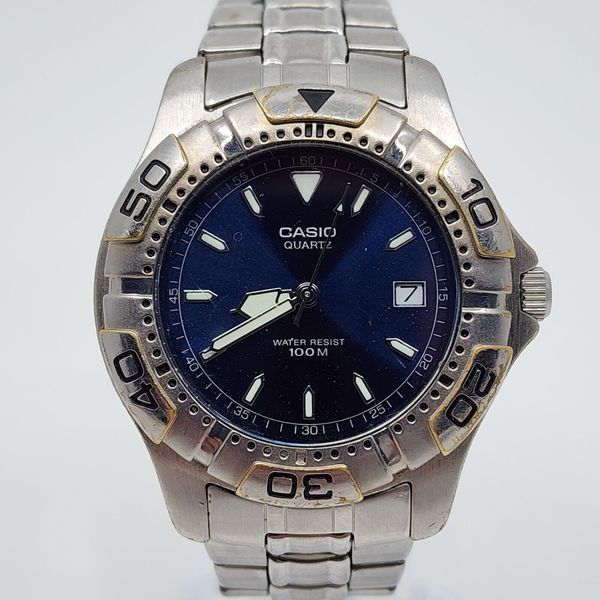 Casio MTD-1020 100M Analog Diver Watch Japan Movement Stainless Steel ...