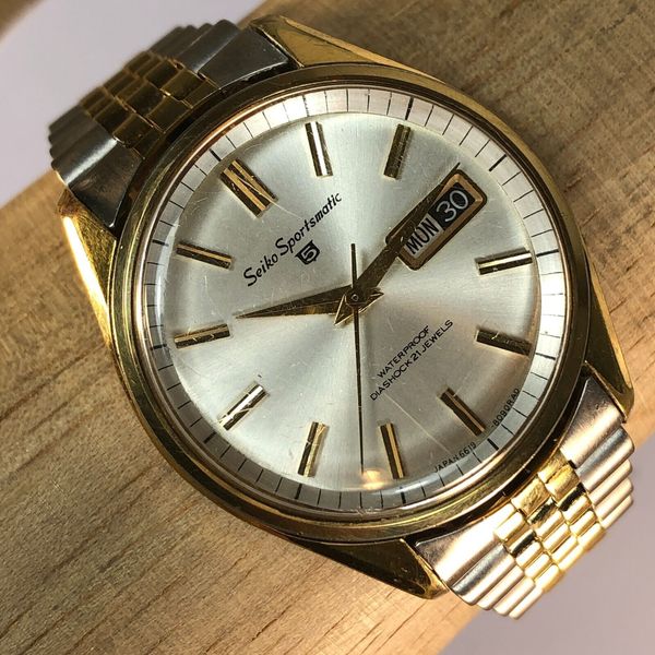 Vintage Seiko Sportsmatic Mens Gold Tone Day Date 21 Jewels 6619-8060 Watch | WatchCharts ...