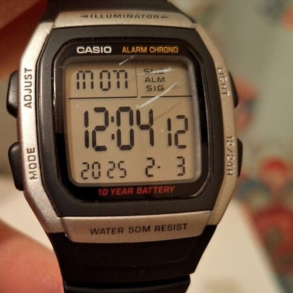 Casio Men's LCD Black Resin Strap Watch (scratches - read description ...