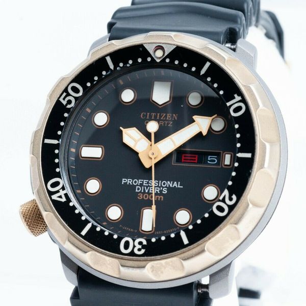 [Serviced] CITIZEN 2852-267079 Golden Tuna Titanium 300m Professional ...