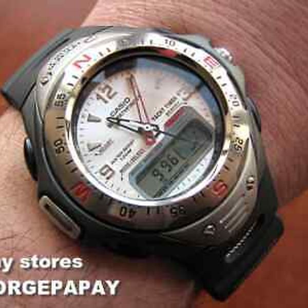 NEW Vintage NOS 1995 CASIO ???? Sea-Pathfinder SPF-50 LCD Twin Sensor ...