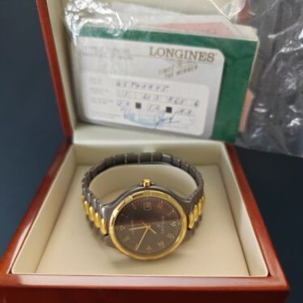 Longines Conquest VHP 35mm Vintage 1993 Titanium & Gold NOS Quartz ...
