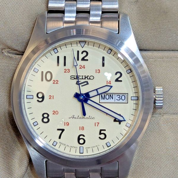 Seiko 5 Limited Edition Ivory Dial Automatic 110th Anniversary Mens ...