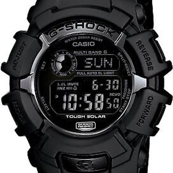 Casio Tactical G-Shock Solar MultiBand Atomic Watch, Black/Black ...