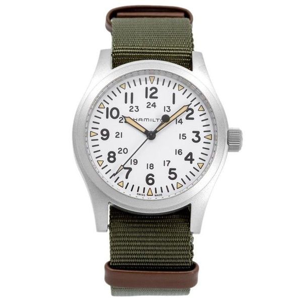 Hamilton Khaki Field Nylon Strap White Dial Mechanical H69529913 Men's ...