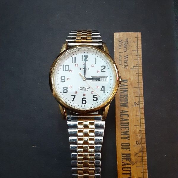 Timex Indiglo WR 30M Day/Date Quartz Watch with Original Flex Band ...
