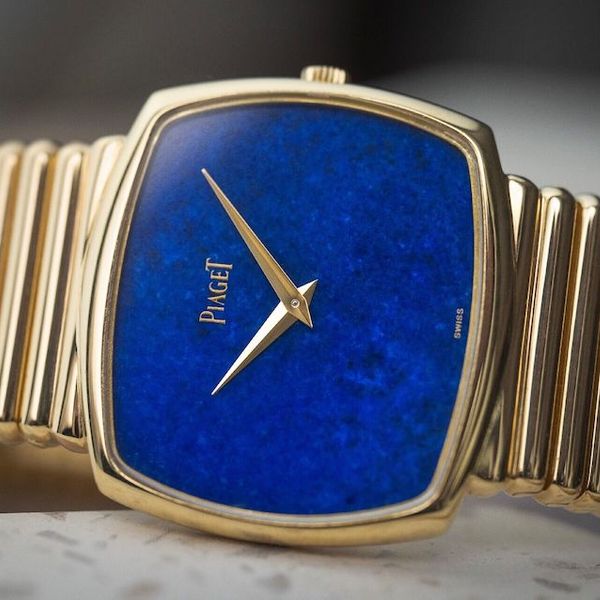 Vintage Mens Piaget 18K Yellow Gold 9731 C10 - Stunning Lapis Lazuli ...