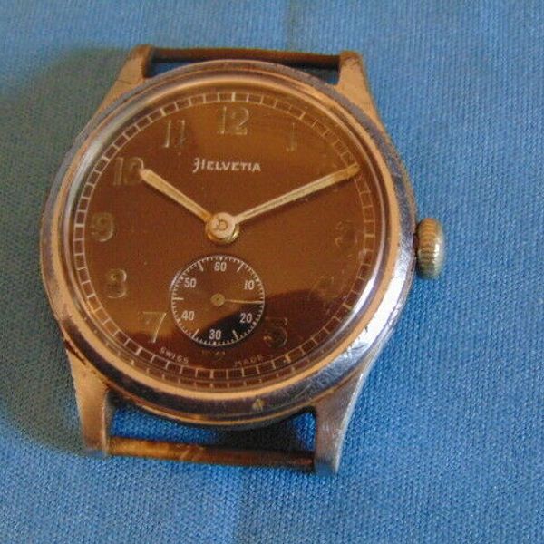 Mens Helvetia German Military DH Watch, 82A, Type 3 good balance needs ...
