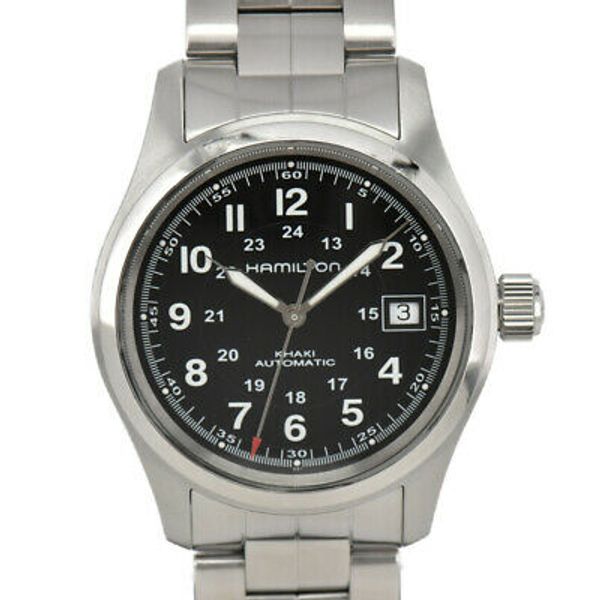 HAMILTON Khaki field H704450 Date black Dial Automatic Men's Watch P ...
