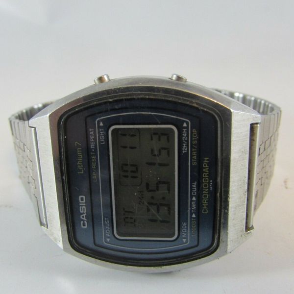 VINTAGE CASIO Lithium 7 CHRONOGRAPH 135 S002 WATCH made in Japan ...