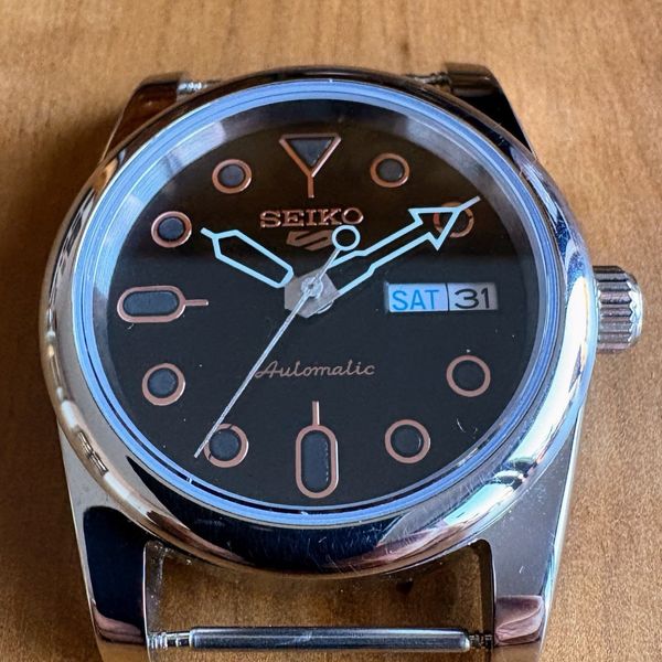 Seiko 5 Automatic, Black/Rose Gold 36mm! Rare model! | WatchCharts ...