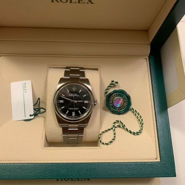 Rolex Oyster Perpetual 36mm 2020 model black stick dial. Box,card ...