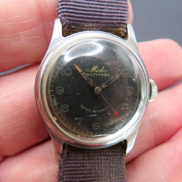Vtg Mens Mido Multifort Super Automatic Wristwatch, ref 220, Military ...