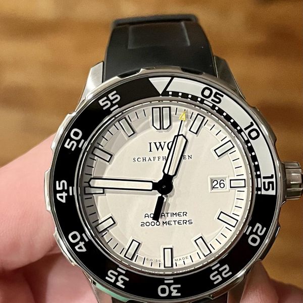 FS IWC Aquatimer White Dial. Fully serviced. Complete Set. | WatchCharts Marketplace
