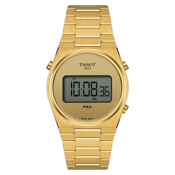 Tissot PRX Digital Gold PVD Stainless Steel 35mm Watch T1372633302000 ...