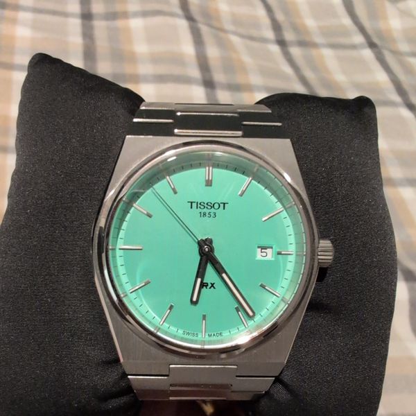 Tissot PRX 40mm Mint Green (Tiffany) Quartz Used | WatchCharts Marketplace