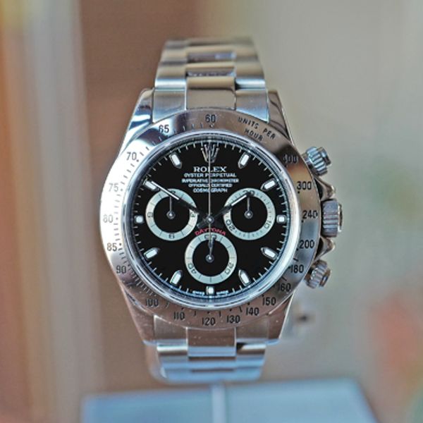FS ROLEX Daytona Cosmograph Black Dial Steel 40mm Ref. 116520 NICE ...