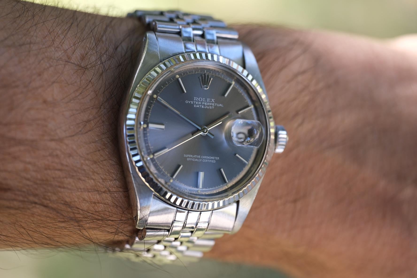 [WTS] Rolex Datejust 1601 dark gray sunburst RING OF FIRE dial ...