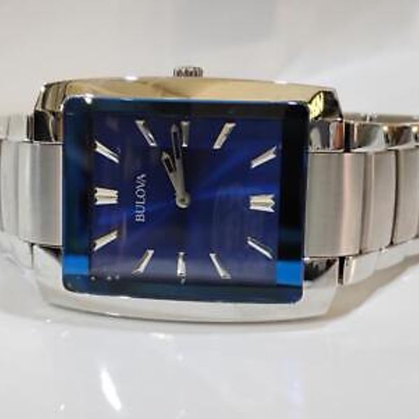 Bulova 96A169 Mens Watch Stainless Steel Metalized Curved Mineral Cr ...