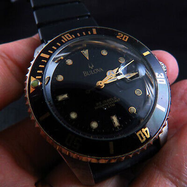 SWISS MOVEMENT BULOVA SUBMARINER 100M 25 JEWELS AUTOMATIC MEN WATCH ...