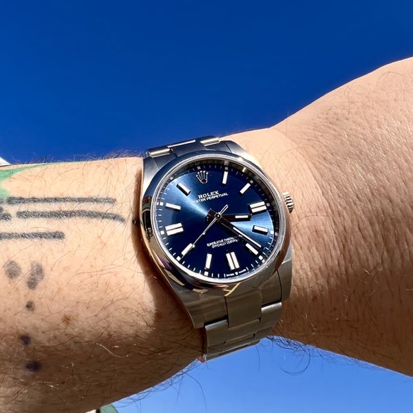 FS: Rolex Oyster Perpetual OP 41 blue 2023 box and papers extra link ...