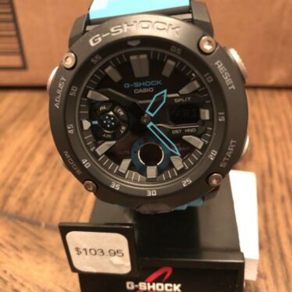Men's Casio G-Shock Watch Tough Sport Watch GA2000-1A2K Blue $130 NWT ...