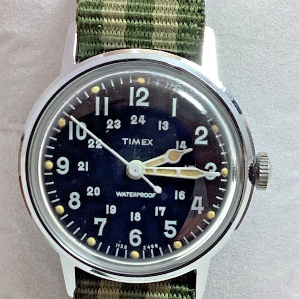 1966 Menâ s Timex Sprite Military Mechanical Watch France 1158 2466 ...