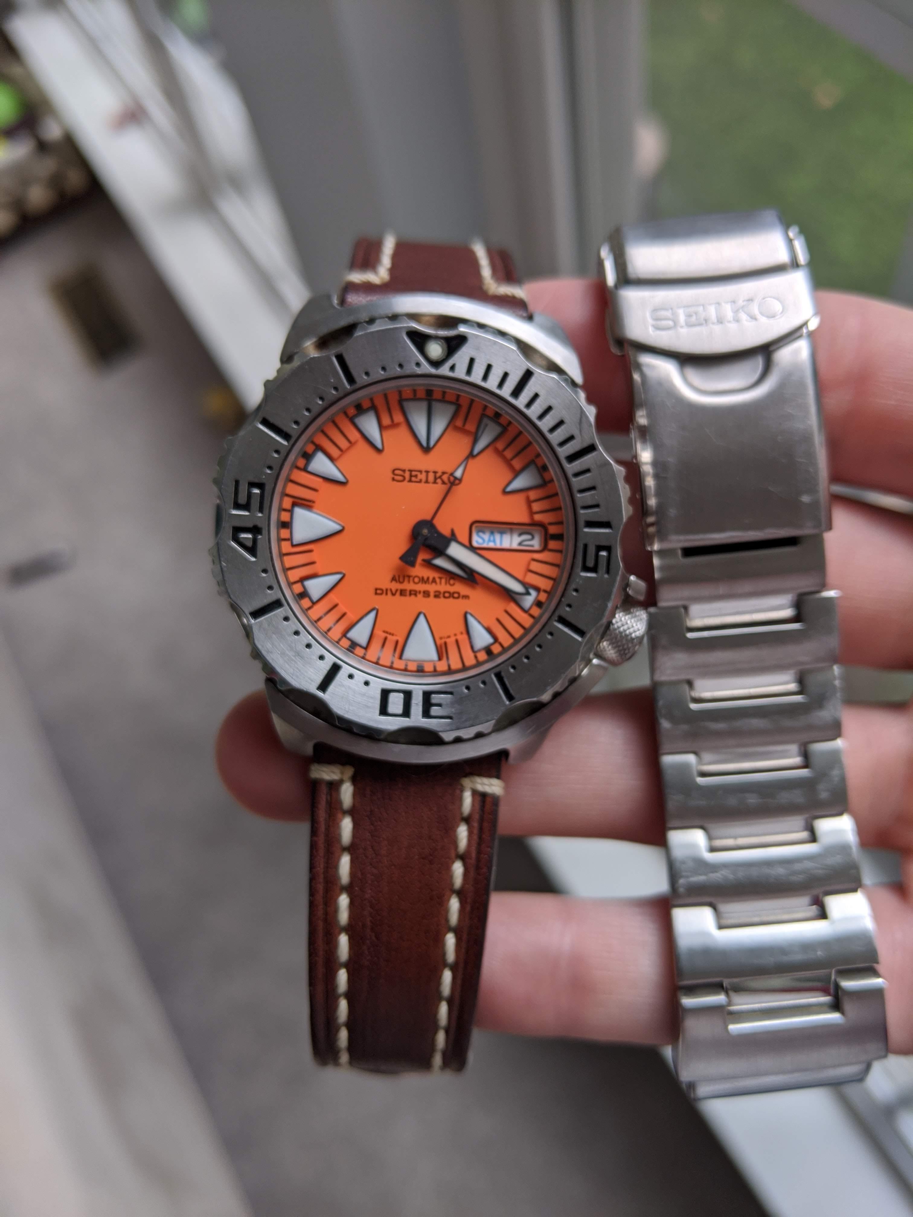 [WTS] Seiko Alpinist (SARB017) + Strapcode Bracelet & Gen2 Orange ...