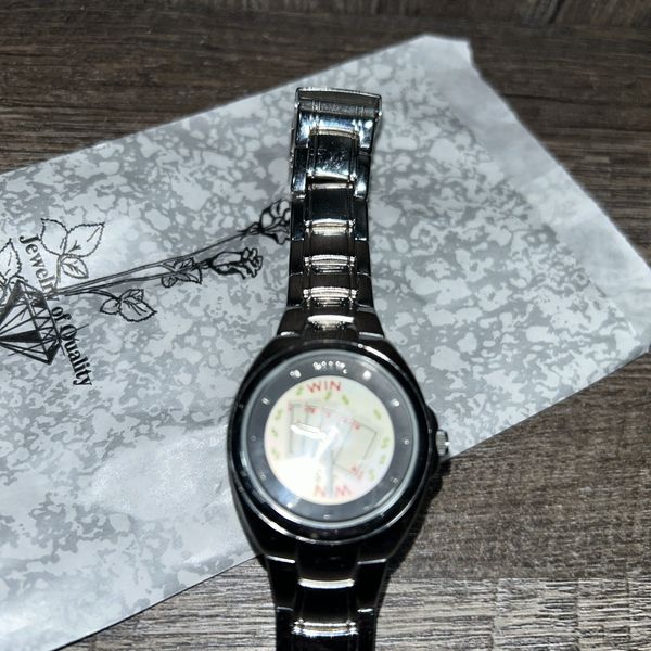 Fossil Relic Poker Watch Stainless Winner Flashing Cards Straight Flush ...