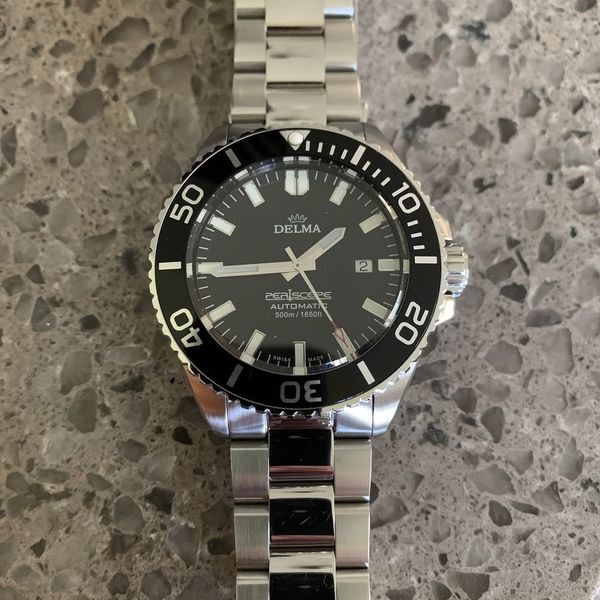 F/S Delma Periscope 45.5mm Swiss ETA Automatic 500m Diver Stainless ...