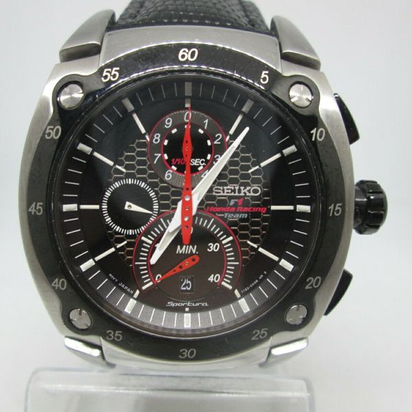 SEIKO F1 HONDA RACING TEAM DATE CHRONOGRAPH STAINLESS STEEL QUARTZ MENS ...