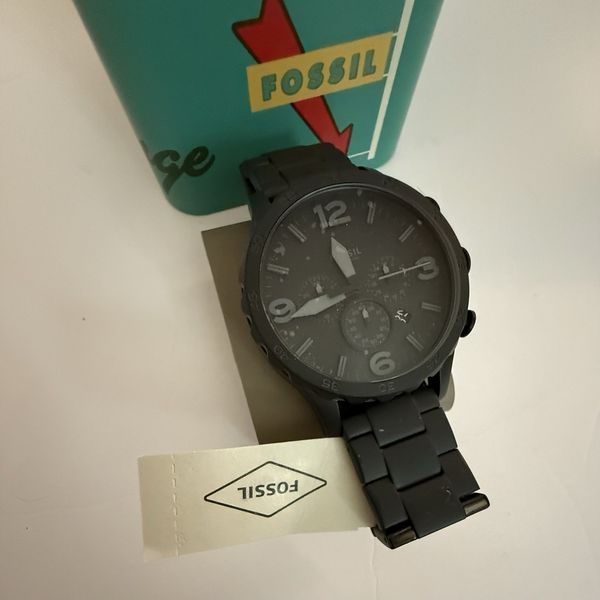 Fossil Nate Men's Watch with Oversized Chronograph Watch JR1401 MSRP ...