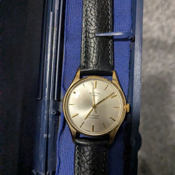 Vintage Rotary 17 Jewels Incabloc Gold Plated Mechanical Men's Watch ...