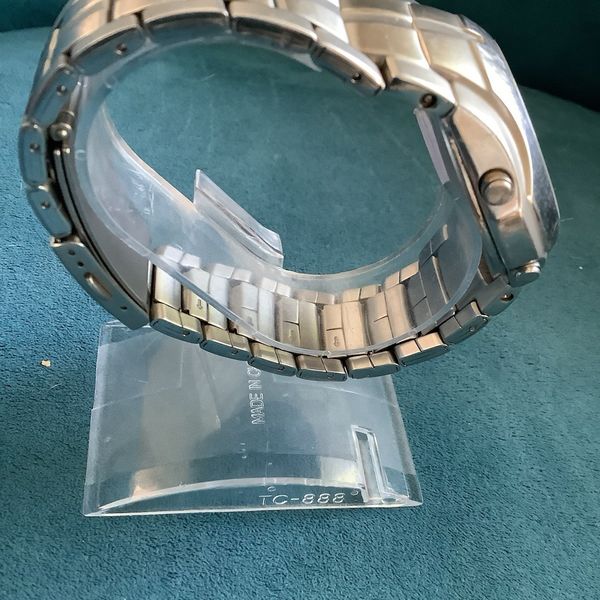 CASIO EDIFICE-100 ILLUMINATOR BLUE ALARM CHRONO WATCH WITH NEW BATTERY ...