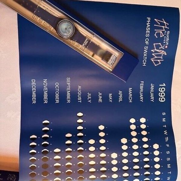 Collectors The SWATCH Club Space Dreams 1999 Watch GZ160 Boxed & Poster ...