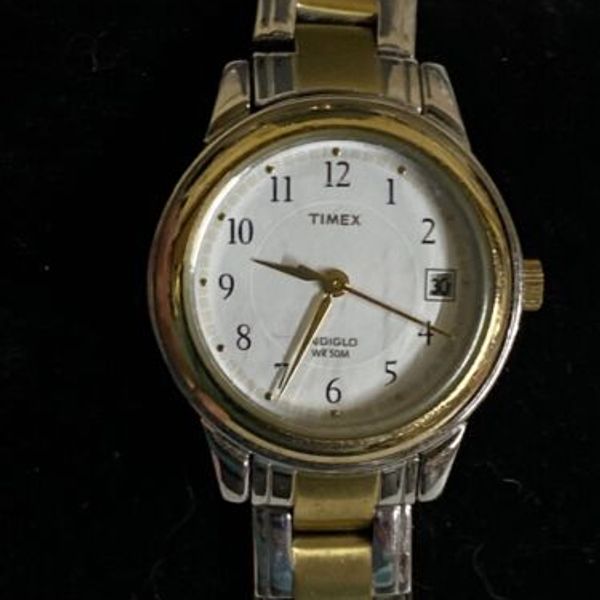 TIMEX Two-Tone Stainless Steel Women's Watch - T25771 New Battery ...